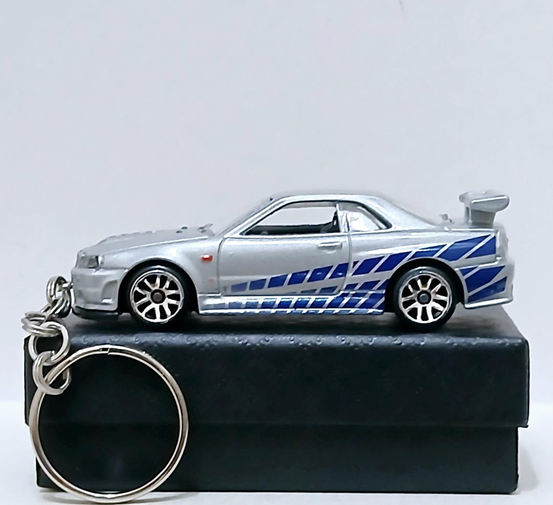Hot Wheels Fast & Furious Nissan Skyline GTR R34 Keyring Gift Pack Free ...