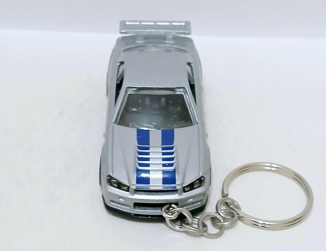 Hot Wheels Fast & Furious Nissan Skyline GTR R34 Keyring Gift Pack Free ...
