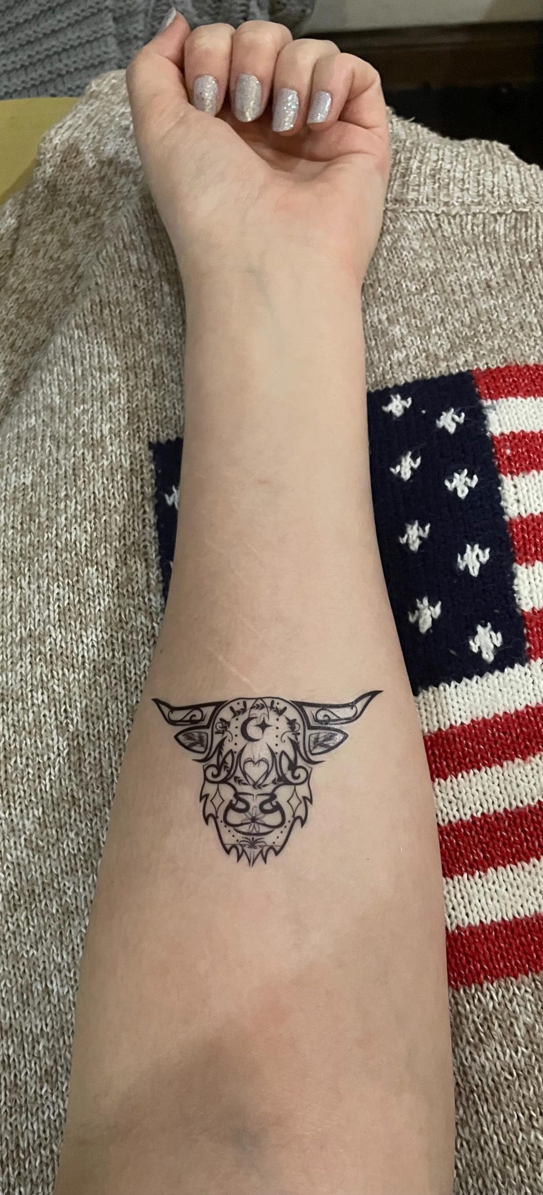 Aztec Highland Cow Temporary Tattoo! - Etsy