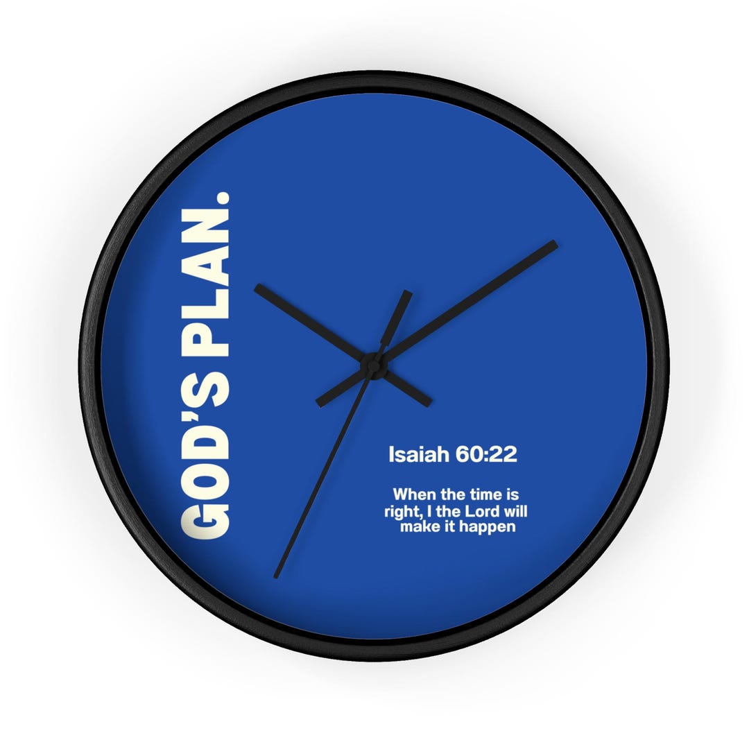 Inspirational Wall Clock With God's Plan Design, Modern Home Décor ...