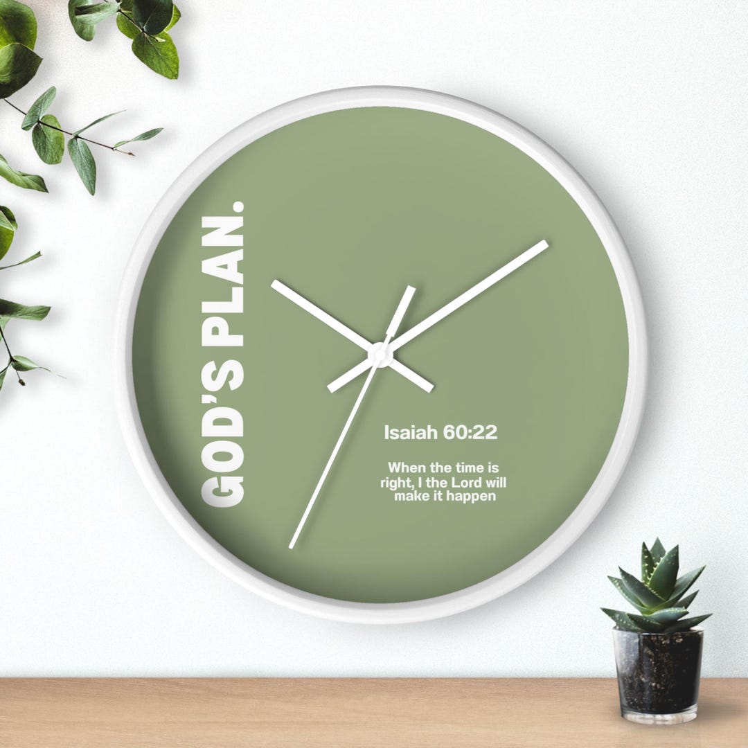 Inspirational Wall Clock With Bible Verse, Modern Home Decor ...
