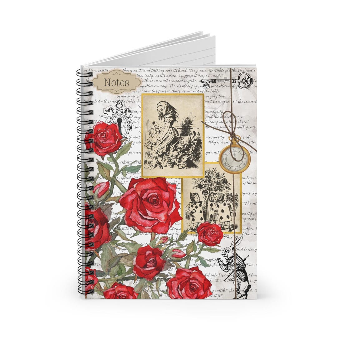 Alice in Wonderland Spiral Notebook | Lined Journal - Etsy
