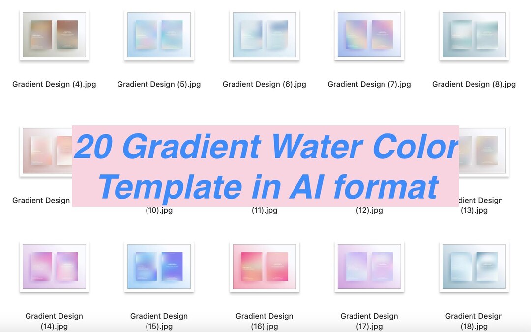 Watercolor Gradient Paper Template - Etsy