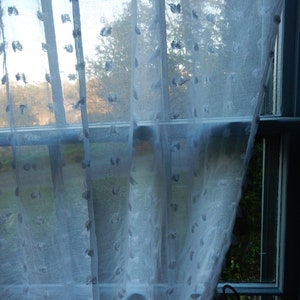 Large Flocked Net Curtain/retro Style Curtain/dkny - Etsy Canada