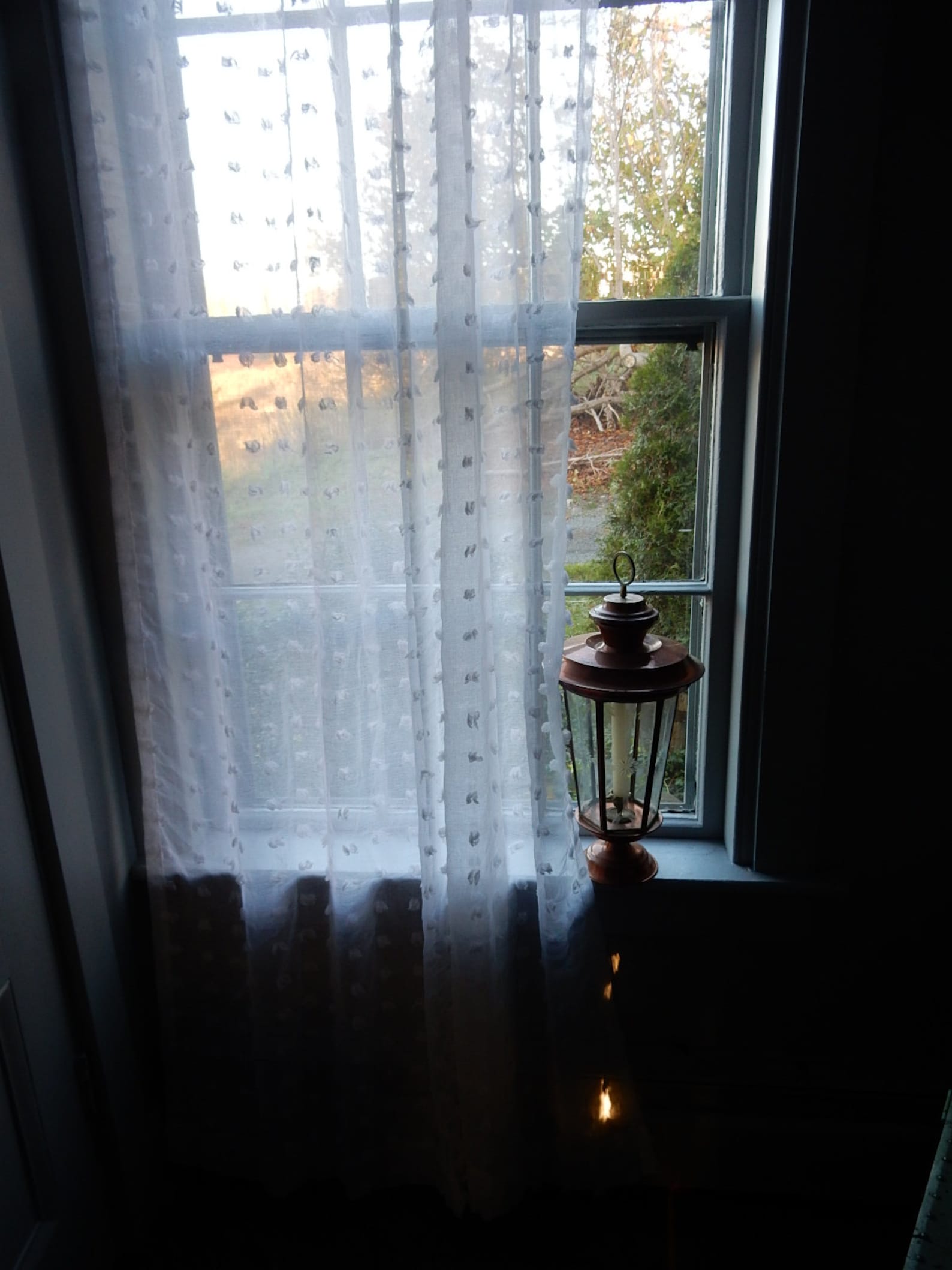 Large Flocked Net Curtain/retro Style Curtain/dkny - Etsy Canada