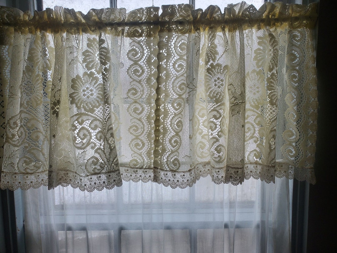 Pair of Valances/ Scottish Cotton Lace /free Shipping - Etsy