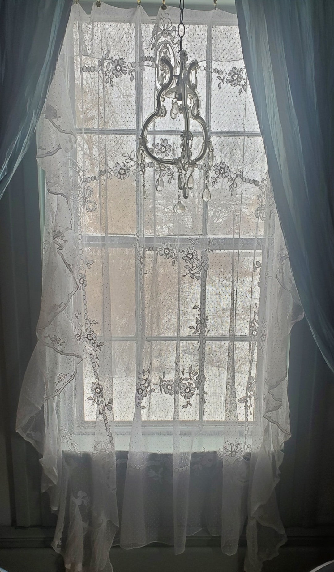 Sheer Net Window Dressing Curtain/paris Home/flounces - Etsy