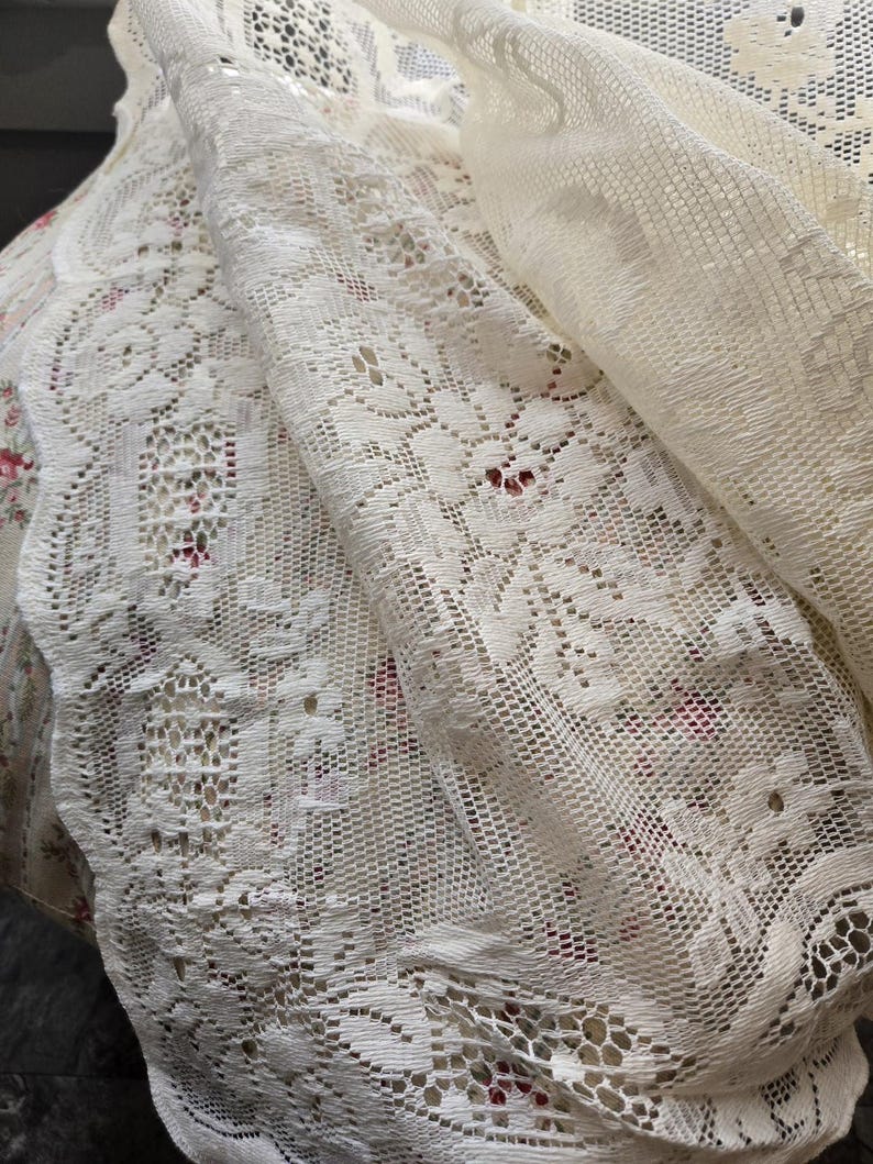 Rich Cream Scottish Cotton Lace Curtain/ Romantic Exquisite Lace - Etsy