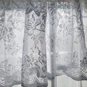 Vintage Scottish Cotton Lace Roses Valance/white or Cream - Etsy