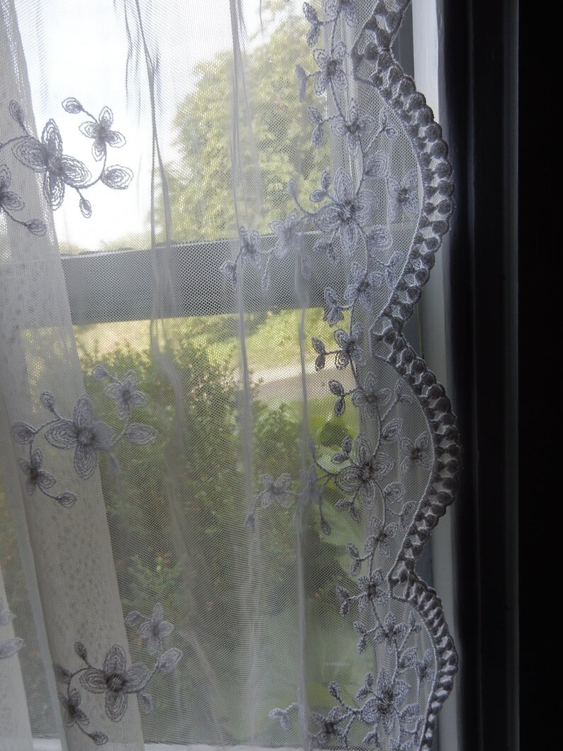 Nordic Lace Net Curtain/embroidered Vintage Lace/wedding - Etsy