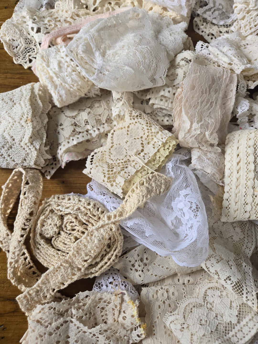 Grab Bag Lace Trims for Repurposing/poly and Cotton - Etsy
