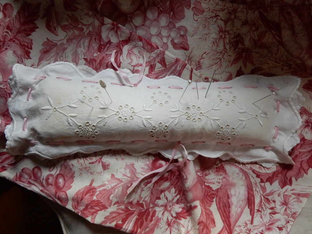 Antique Embroidered Large Sewing Needle/ Hat Pin Cushion/reserved FOR K ...