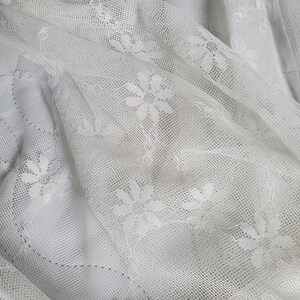 Vintage Daisy Motif Net Curtains/farmhouse/english Cottage/4 PR ...