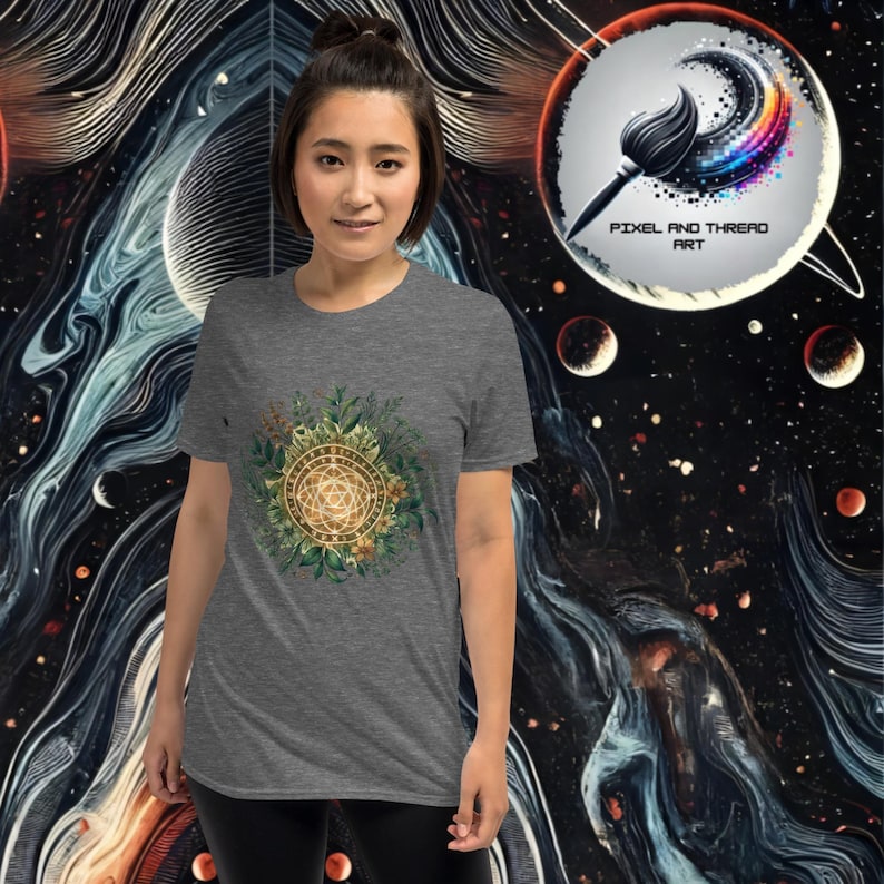 Ancient Herbal Alchemy Circle T-shirt | Plant Magic Sigil Tee | Witchy ...