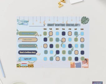 Kids Night Routine Printable | A3/A4 Bedtime Checklist | Instant ...