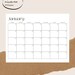 Blank 12 Month Minimalist Calendar Printable PDF Instant Download 11 X ...