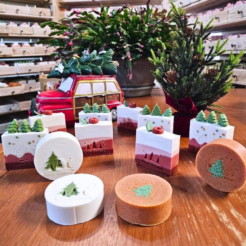 Christmas Gift Soap Set | Handmade Natural Soap With Dish | Christmas ...