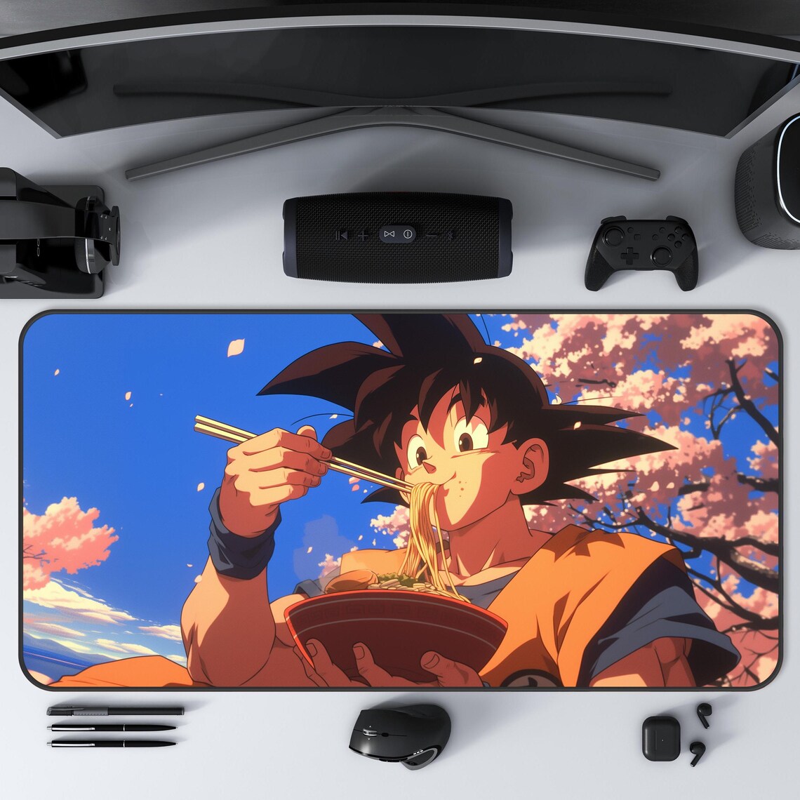 Goku Desk Mat, Dragon Ball Decor, Anime Desk Mat, Geek Home Decor ...