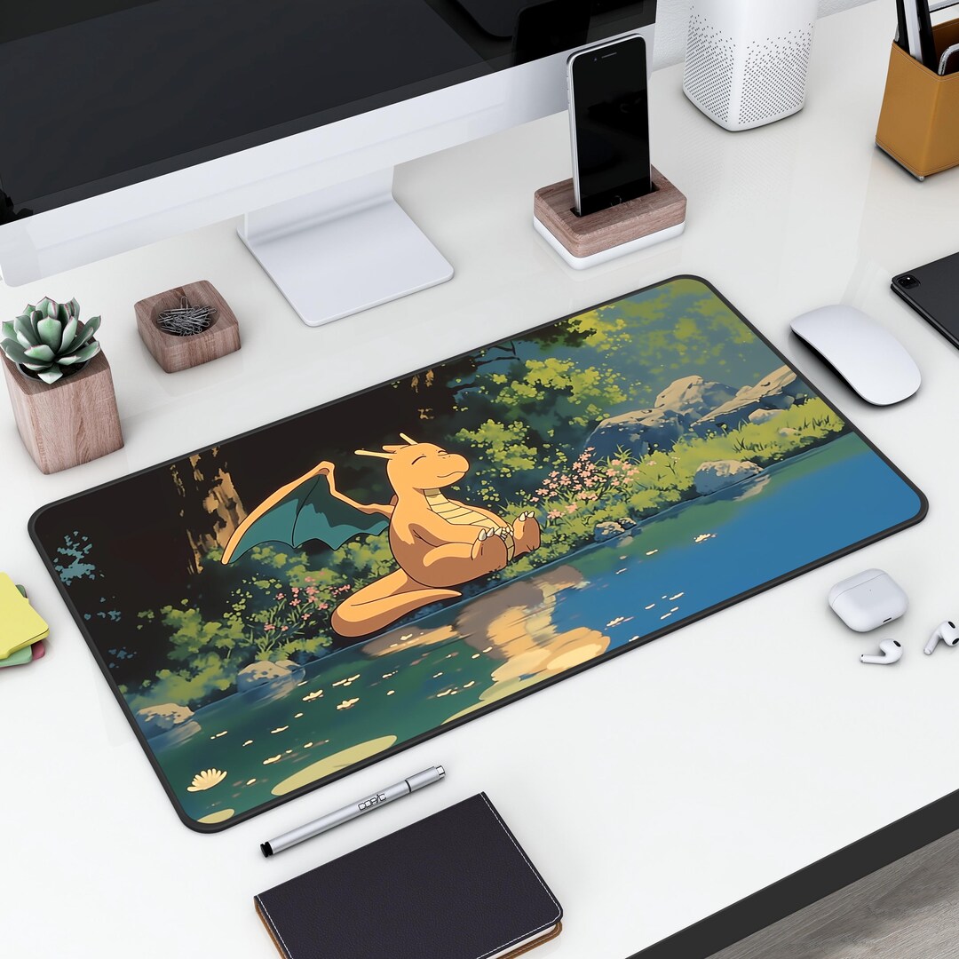 Dragonite Desk Mat, Pokémon Decor, Anime Desk Mat, Anime Fan Gift ...