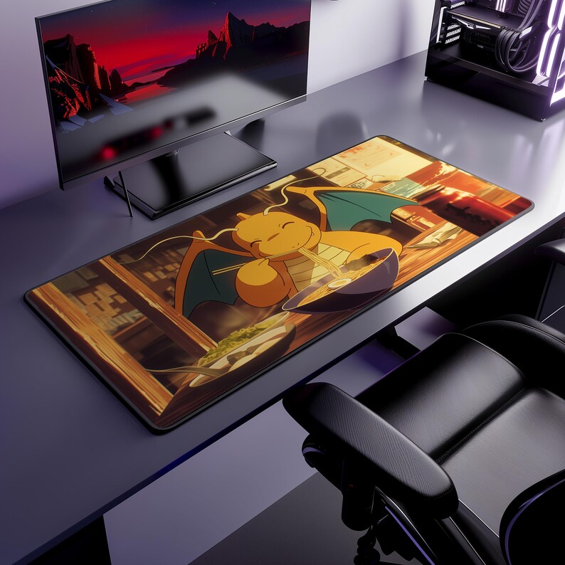 Dragonite Desk Mat, Pokémon Decor, Anime Desk Mat, Anime Fan Gift ...