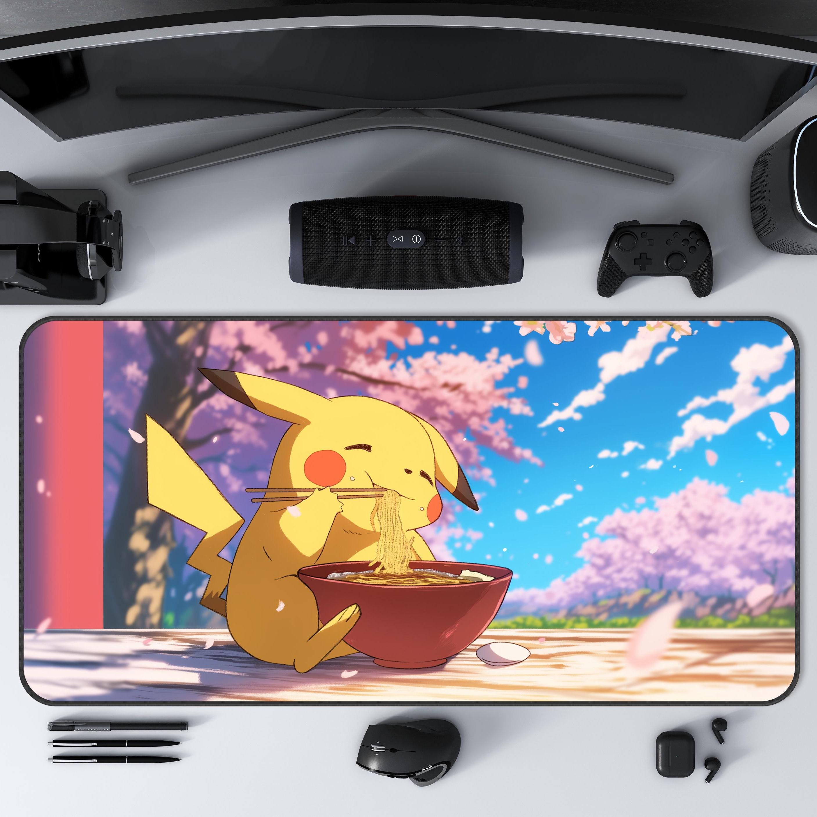 Pikachu Desk Mat, Pokémon Decor, Anime Desk Mat, Geek Home Decor, Anime ...