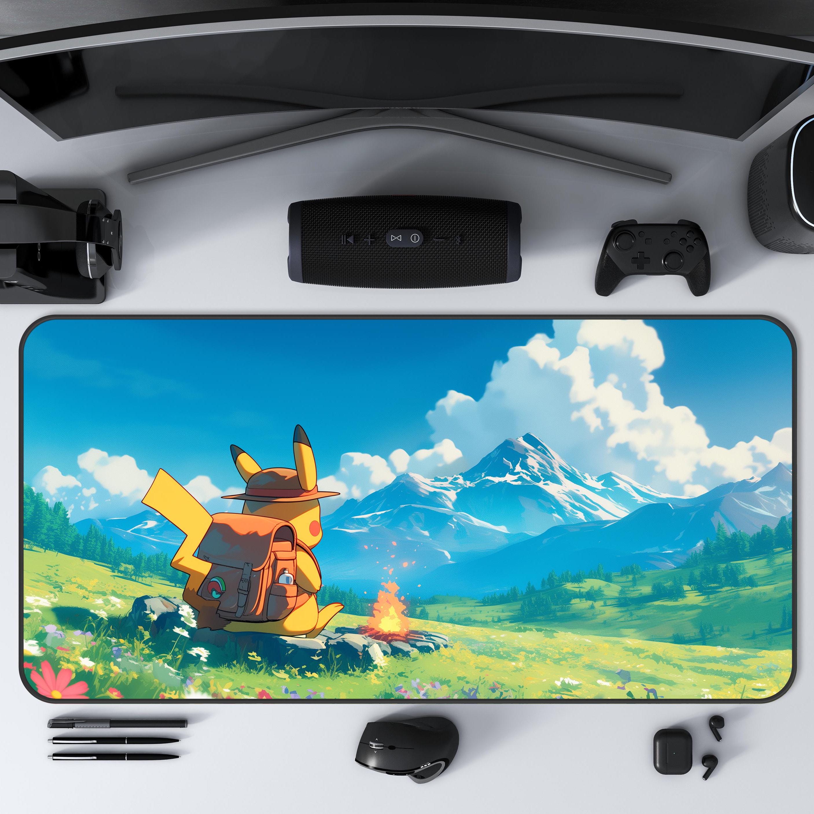 Camping Pikachu Desk Mat, Pokémon Decor, Anime Desk Mat, Anime Fan Gift ...