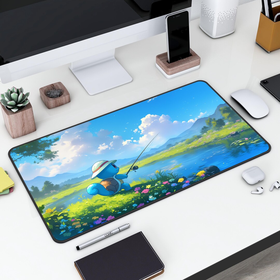 Squirtle Mouse Pad Studio Ghibli Cute Anime Gift PC Bedroom Decor Gamer ...