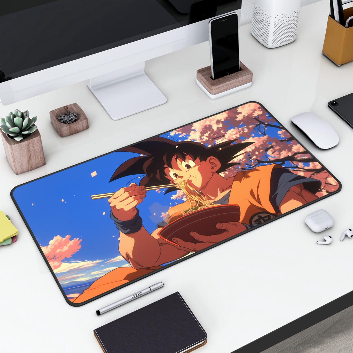 Goku Desk Mat, Dragon Ball Decor, Anime Desk Mat, Geek Home Decor ...