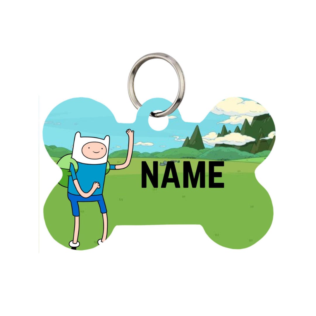 Finn the Human Pet Id Tag for Dogs and Cats or Keychain | Personalized ...