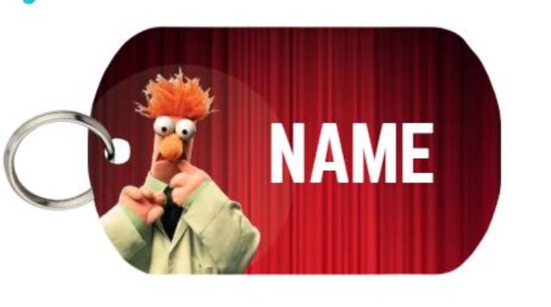 Beaker Pet Id Tag for Dogs and Cats or Keychain | Personalized - Etsy