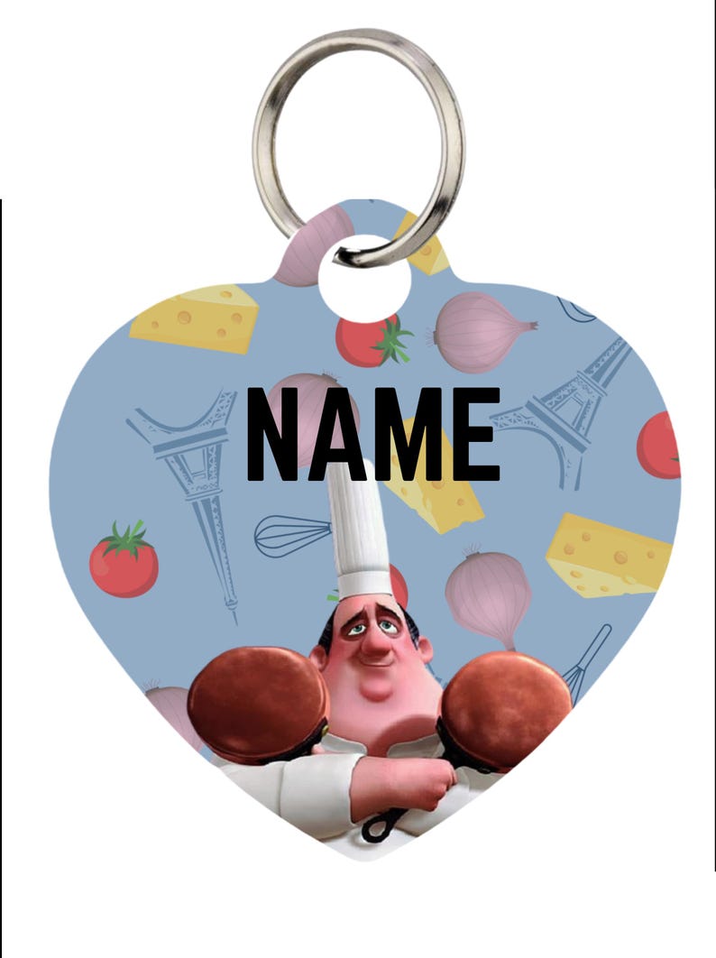 Gusteau Ratatouille Pet Id Tag for Dogs and Cats or Keychain ...
