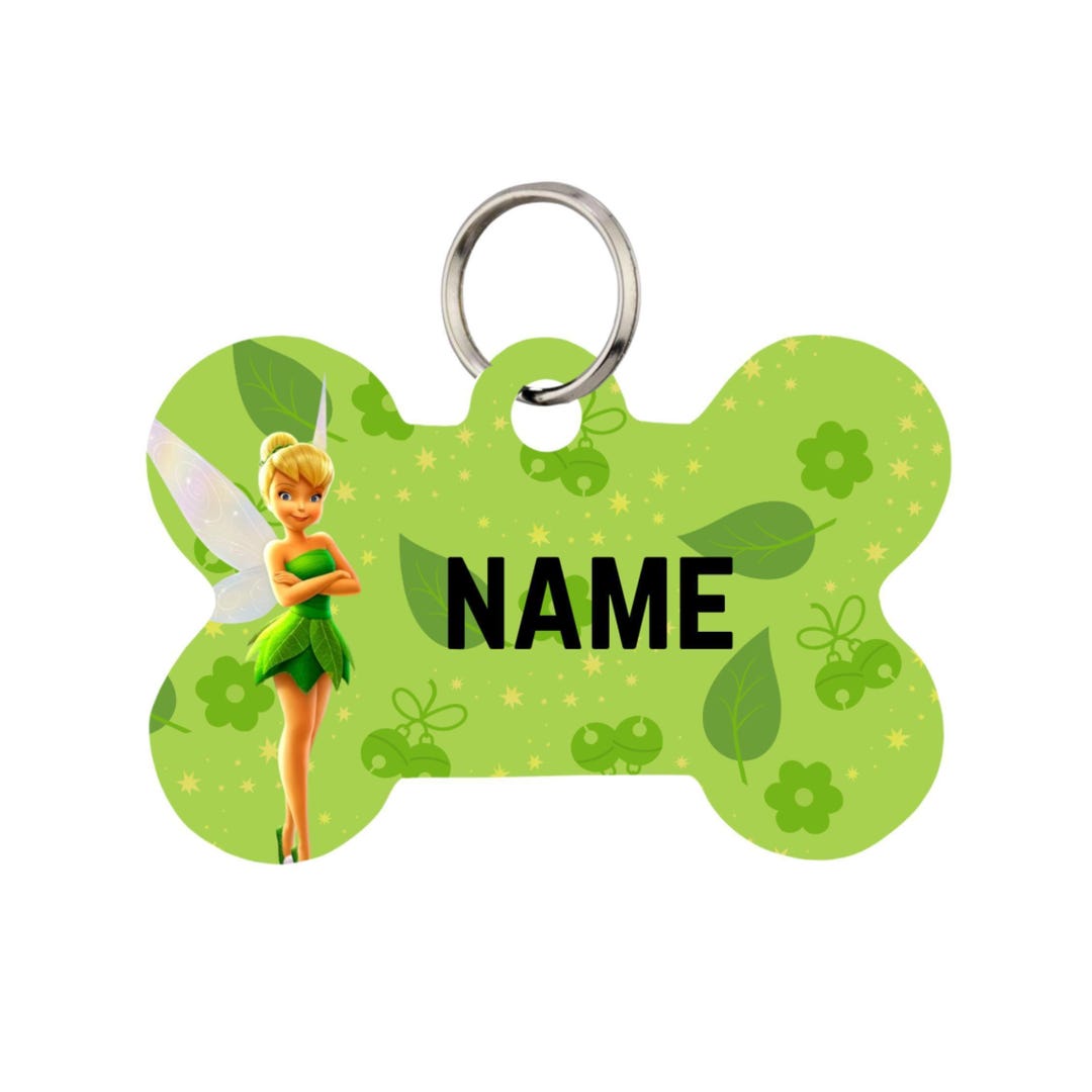 Tinker Bell Pet Id Tag for Dogs and Cats or Keychain | Personalized - Etsy