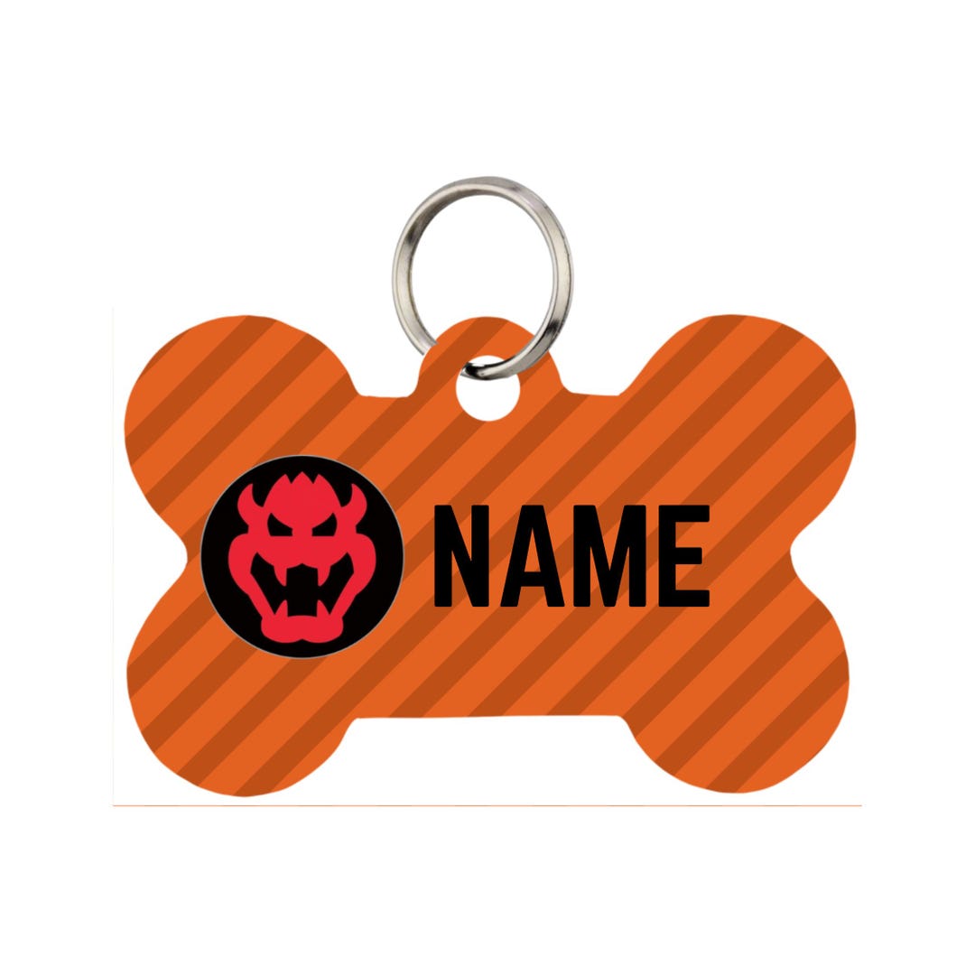 Bowser Pet Id Tag for Dogs and Cats or Keychain | Personalized - Etsy