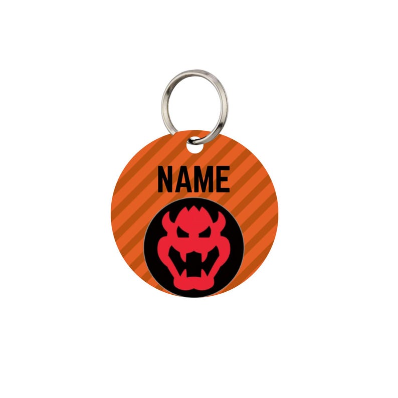 Bowser Pet Id Tag for Dogs and Cats or Keychain | Personalized - Etsy