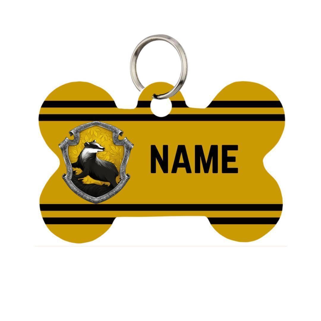 Hufflepuff Pet Id Tag for Dogs and Cats or Keychain | Personalized ...