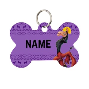 Kuzco Llama Pet Id Tag for Dogs and Cats or Keychain | Personalized - Etsy