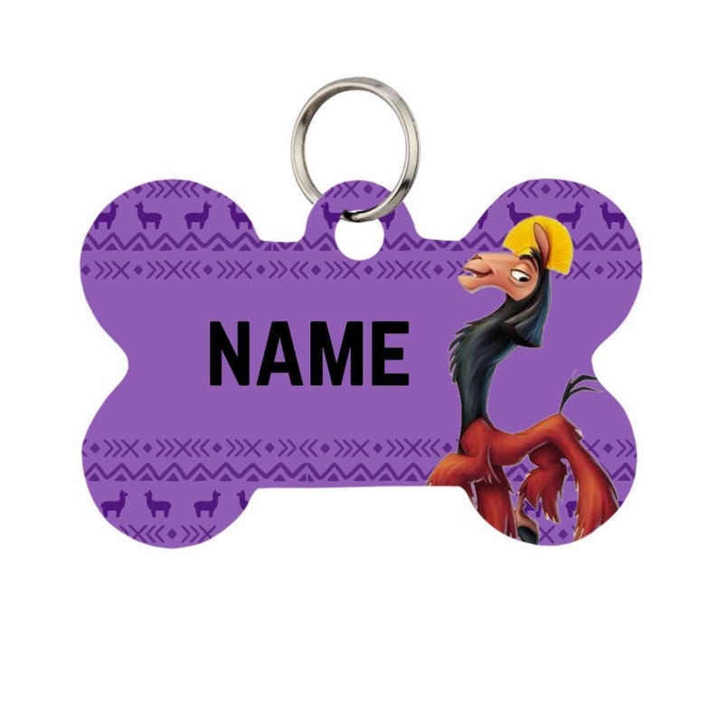Kuzco Llama Pet Id Tag for Dogs and Cats or Keychain | Personalized - Etsy