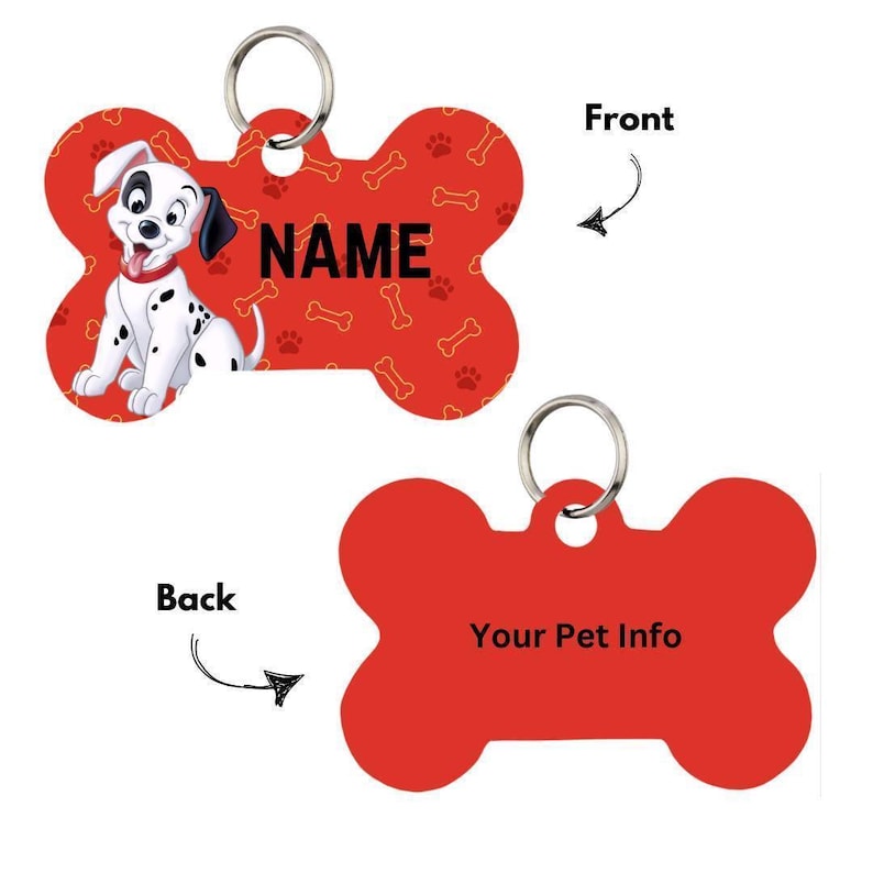 Patch Pet Id Tag for Dogs and Cats or Keychain | Personalized - Etsy