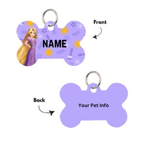 Rapunzel Pet Id Tag for Dogs and Cats or Keychain | Personalized - Etsy
