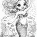 Mermaid Coloring Pages for Kids - 5 Printable Ocean Fantasy Sheets ...