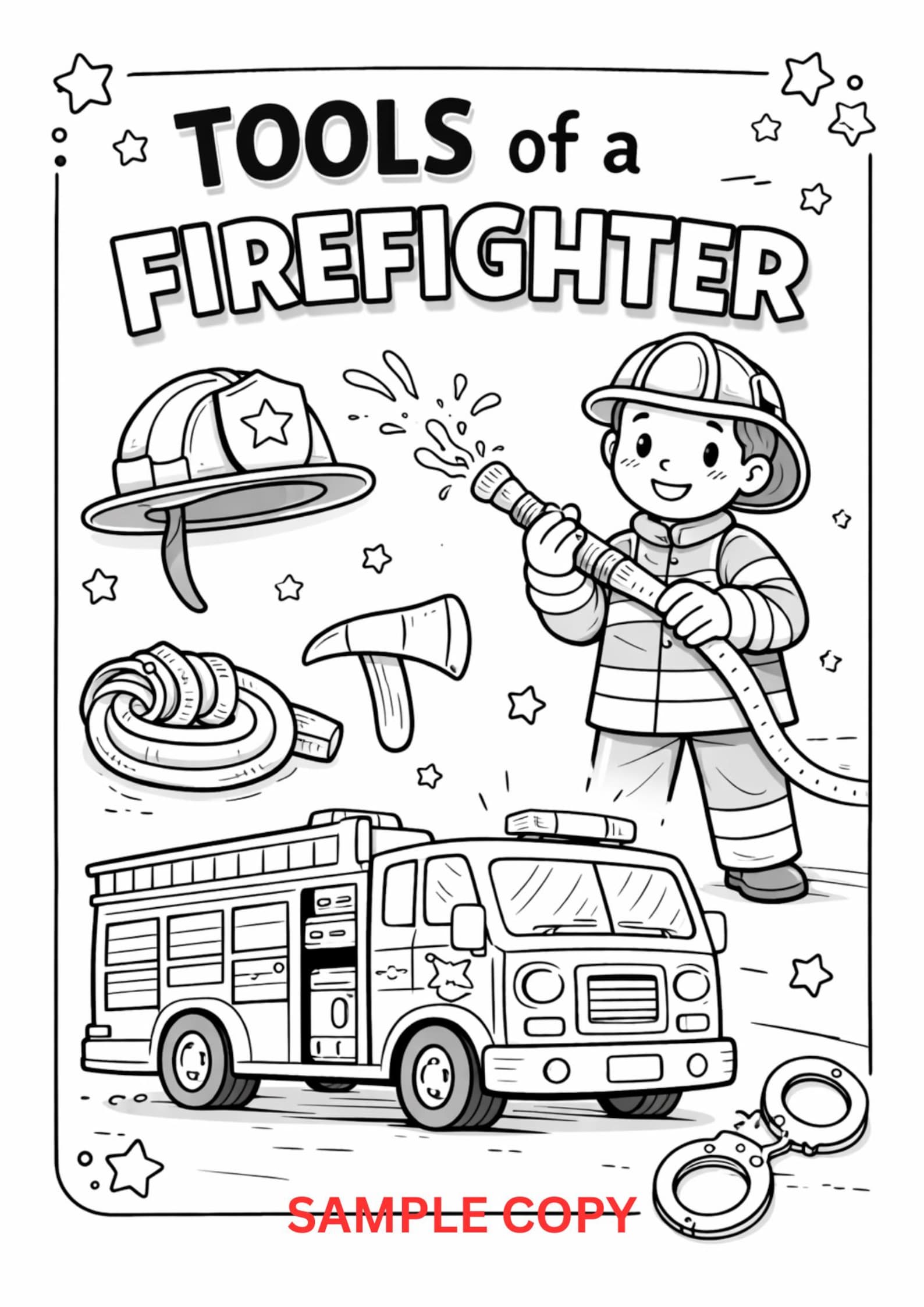 Community Helpers Coloring Pages for Kids | 5 Page Pdf Bundle - Etsy