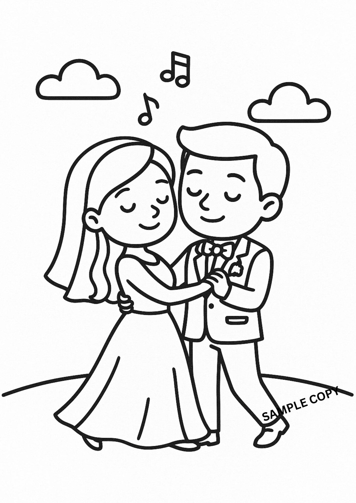 Wedding Coloring Pages for Kids – 4 Page Printable PDF Bundle - Etsy