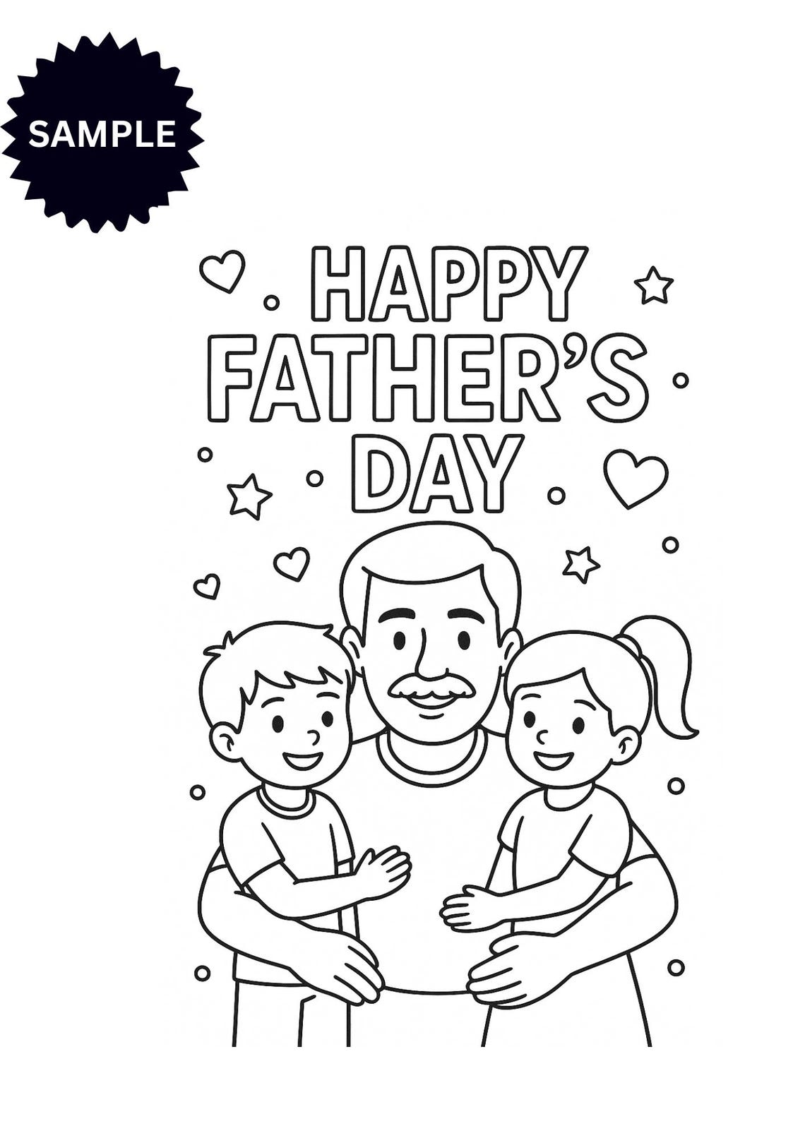 Father's Day Coloring Pages | Father's Day Printable Bundle - Etsy
