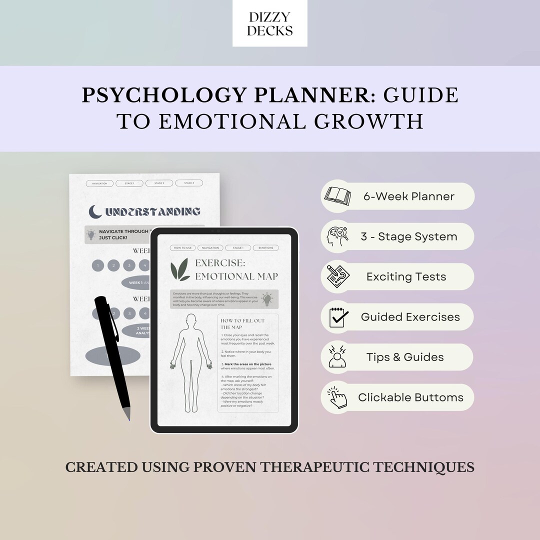 Daily Mood Planner | 6-week Interactive Mental Wellness Journal ...
