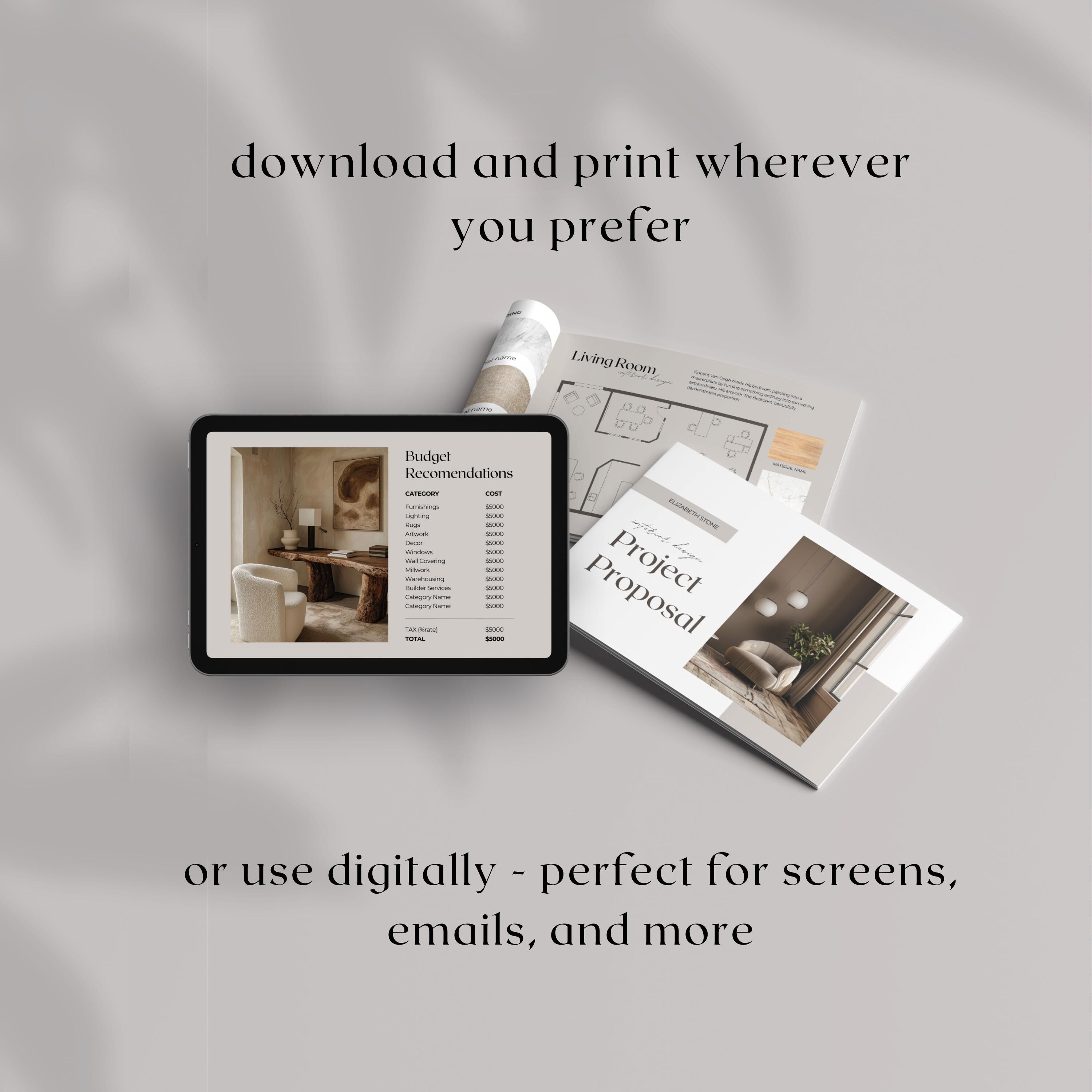 Interior Designer Project Proposal for Client Template: Editable Canva ...