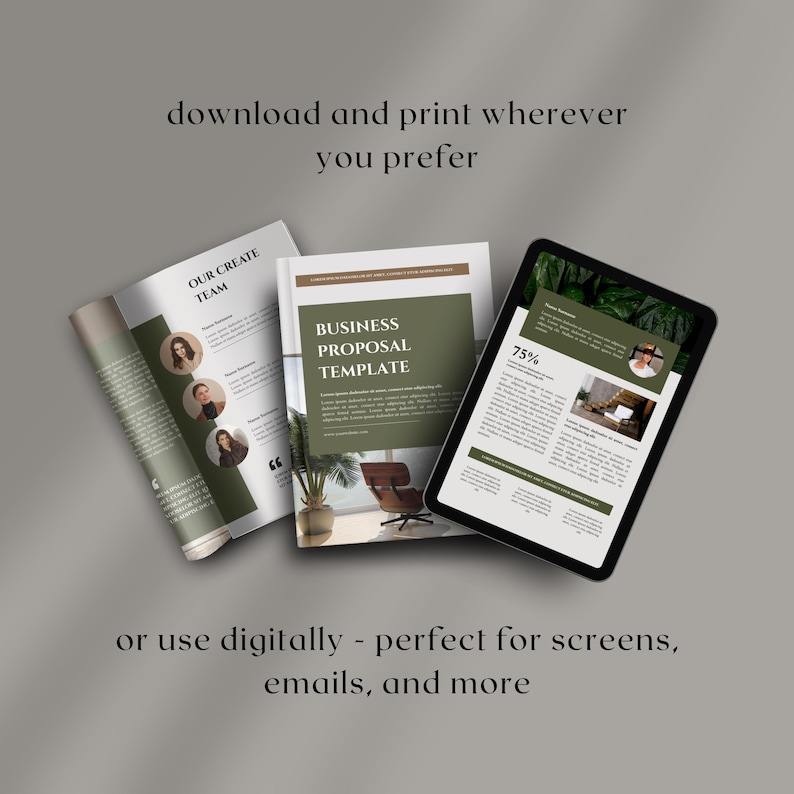 Business Proposal Booklet Template: Minimalist Startup Brochure Design ...