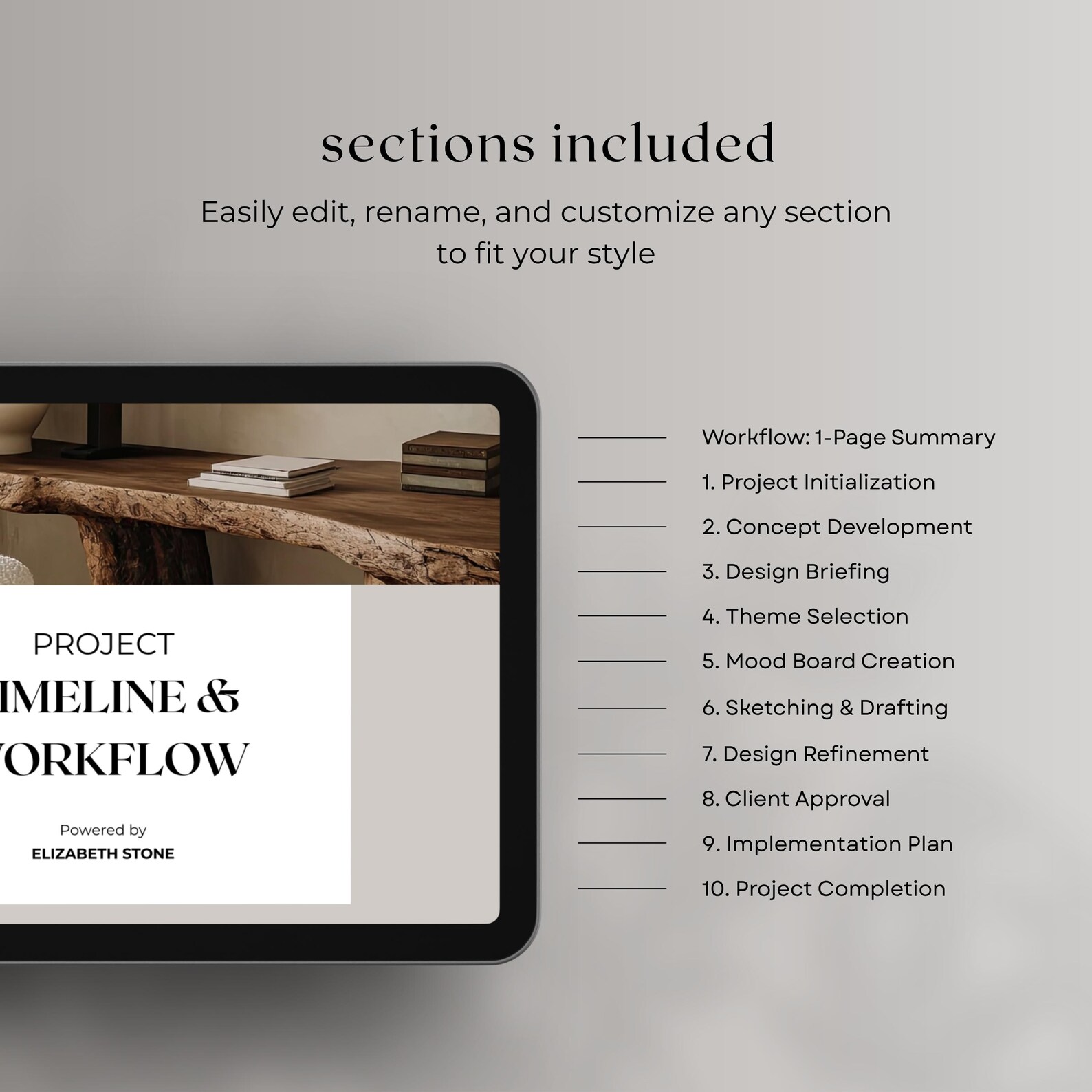 Interior Designer Workflow and Timeline Template: 10-phase Client ...