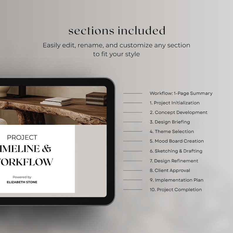 Interior Designer Workflow and Timeline Template: 10-phase Client ...