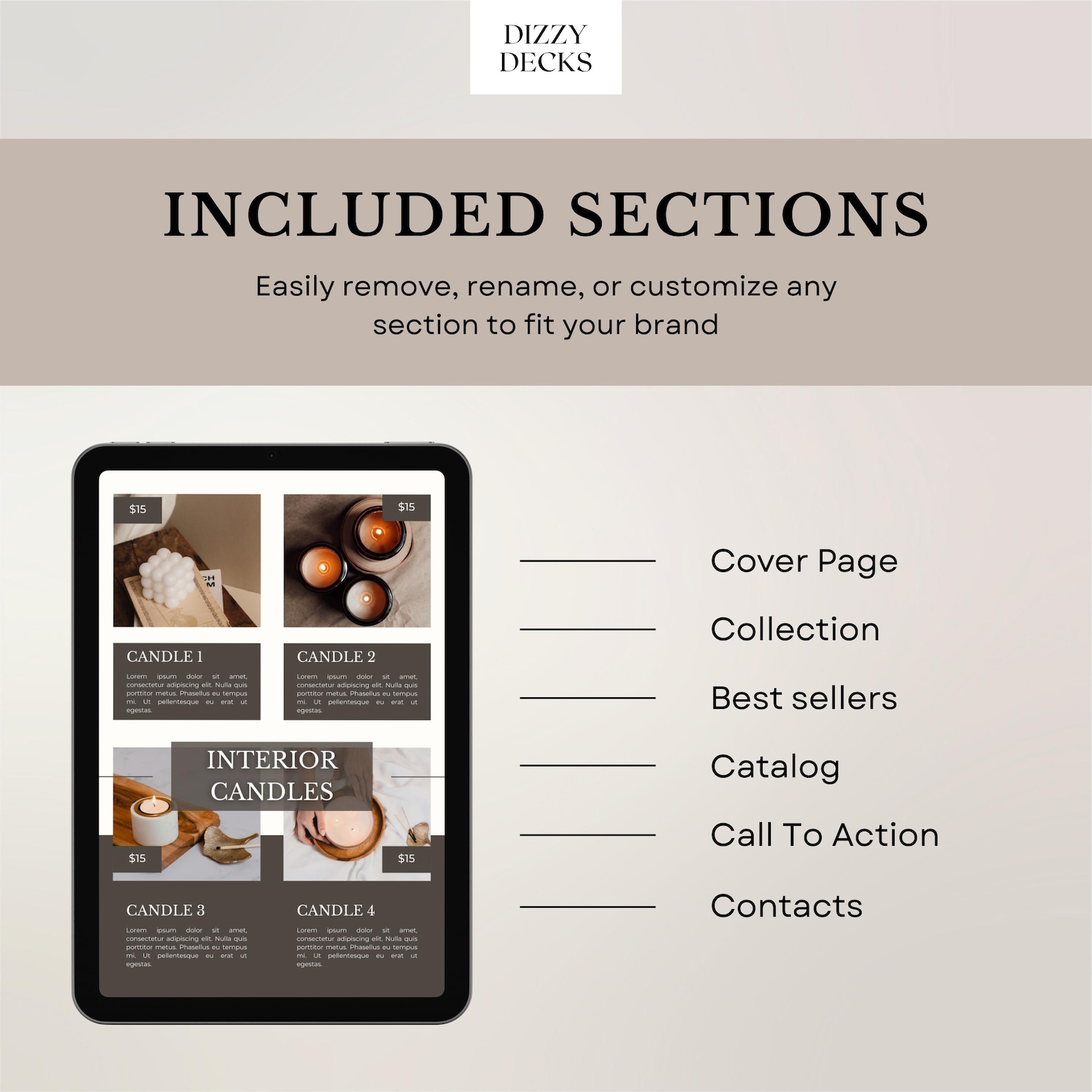 Editable Candle Catalog Template: Printable Canva Design | A4 and A5 ...