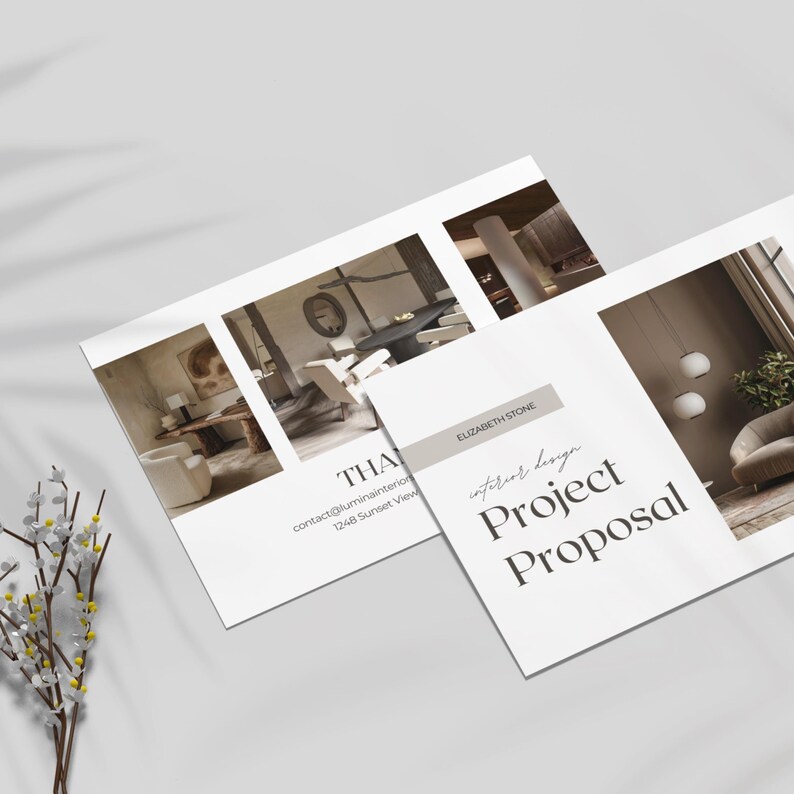 Interior Designer Project Proposal for Client Template: Editable Canva ...